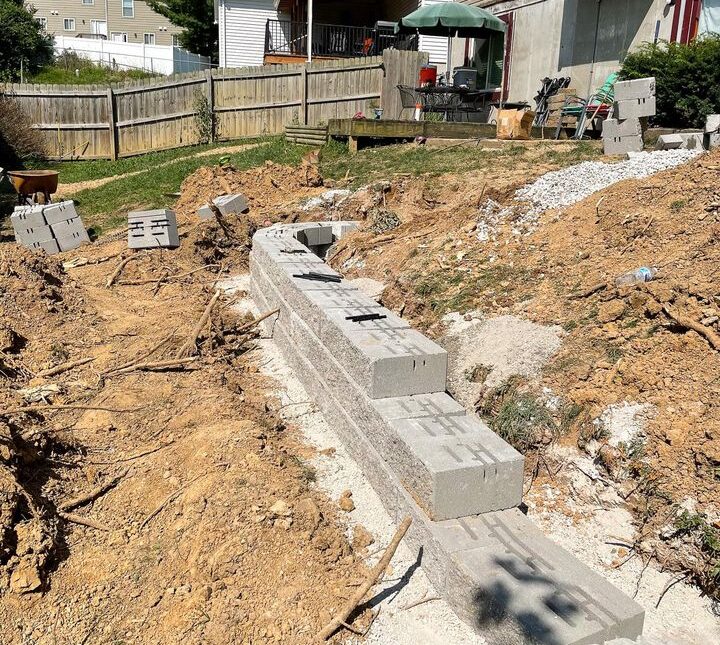 New Custom Retaining Wall for a Pool - Greener Designs Landscaping